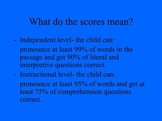 Informal reading inventory | PPT