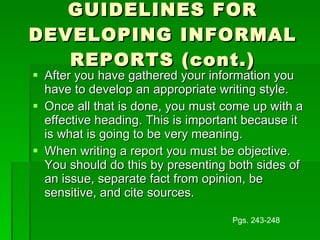 Informal Reports | PPT