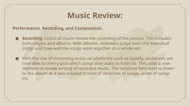 Informal Review Writing Teaching Resource | PPT