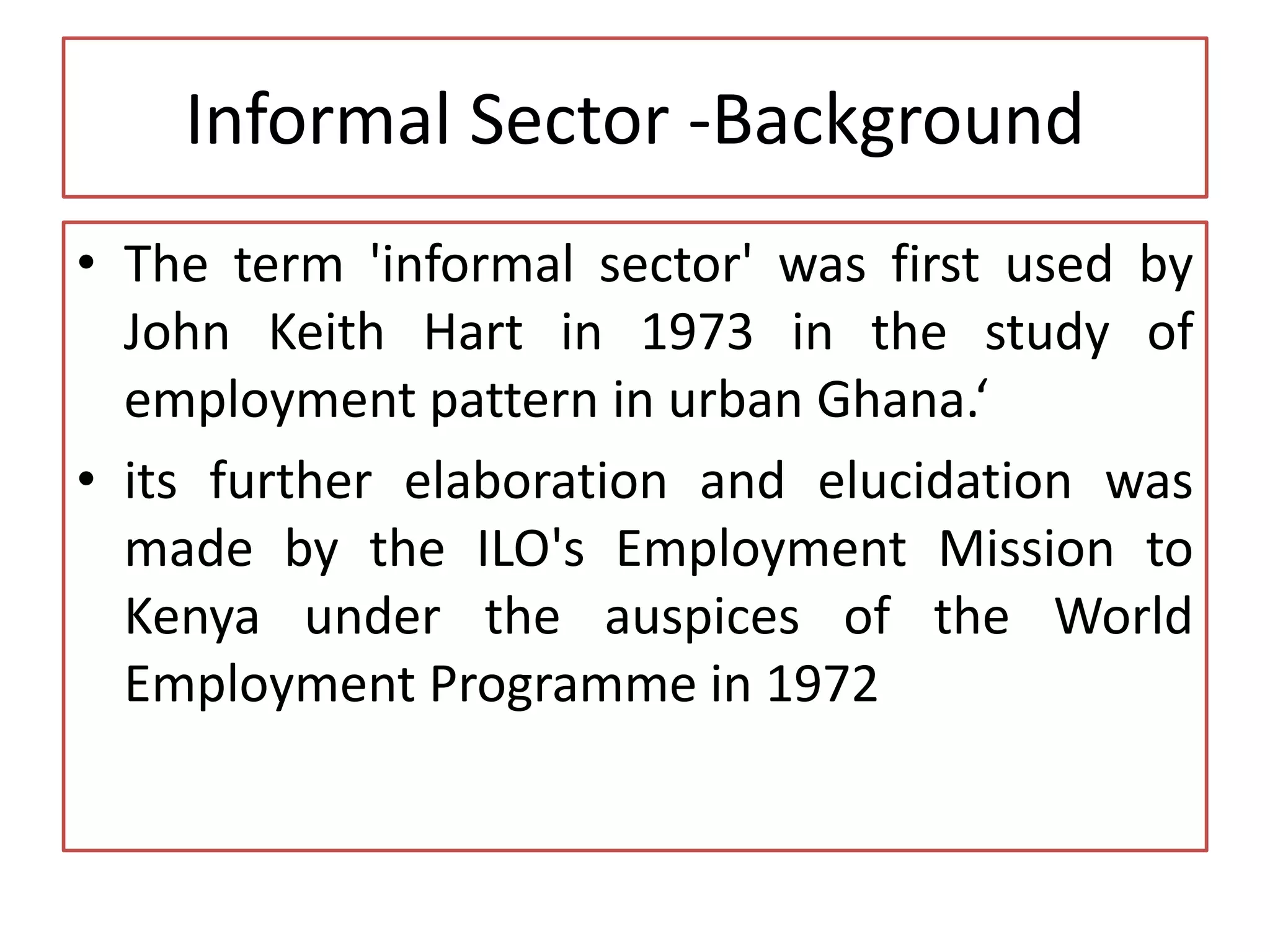 Informal sector | PPTX