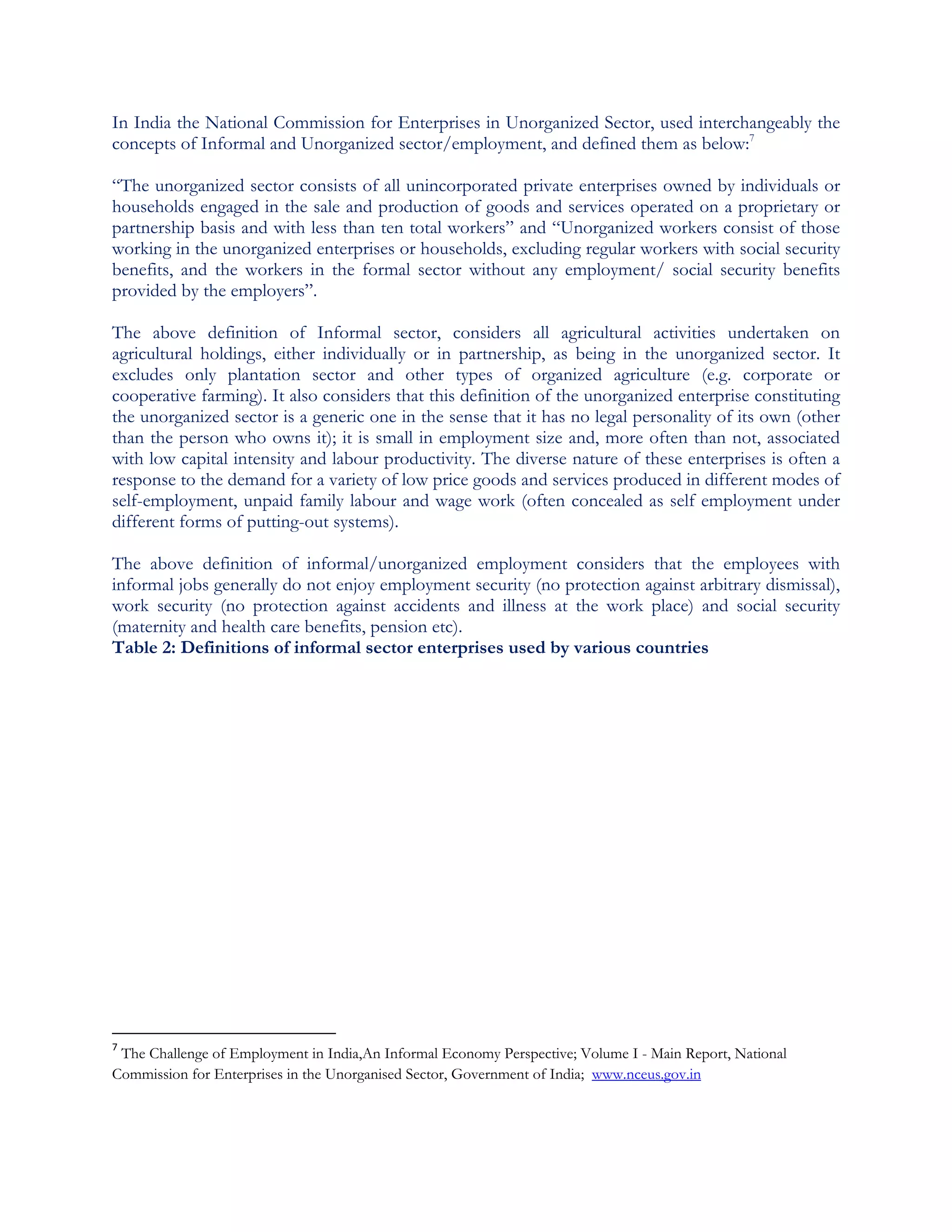 Informal sector in india and challenges for its transformation | PDF