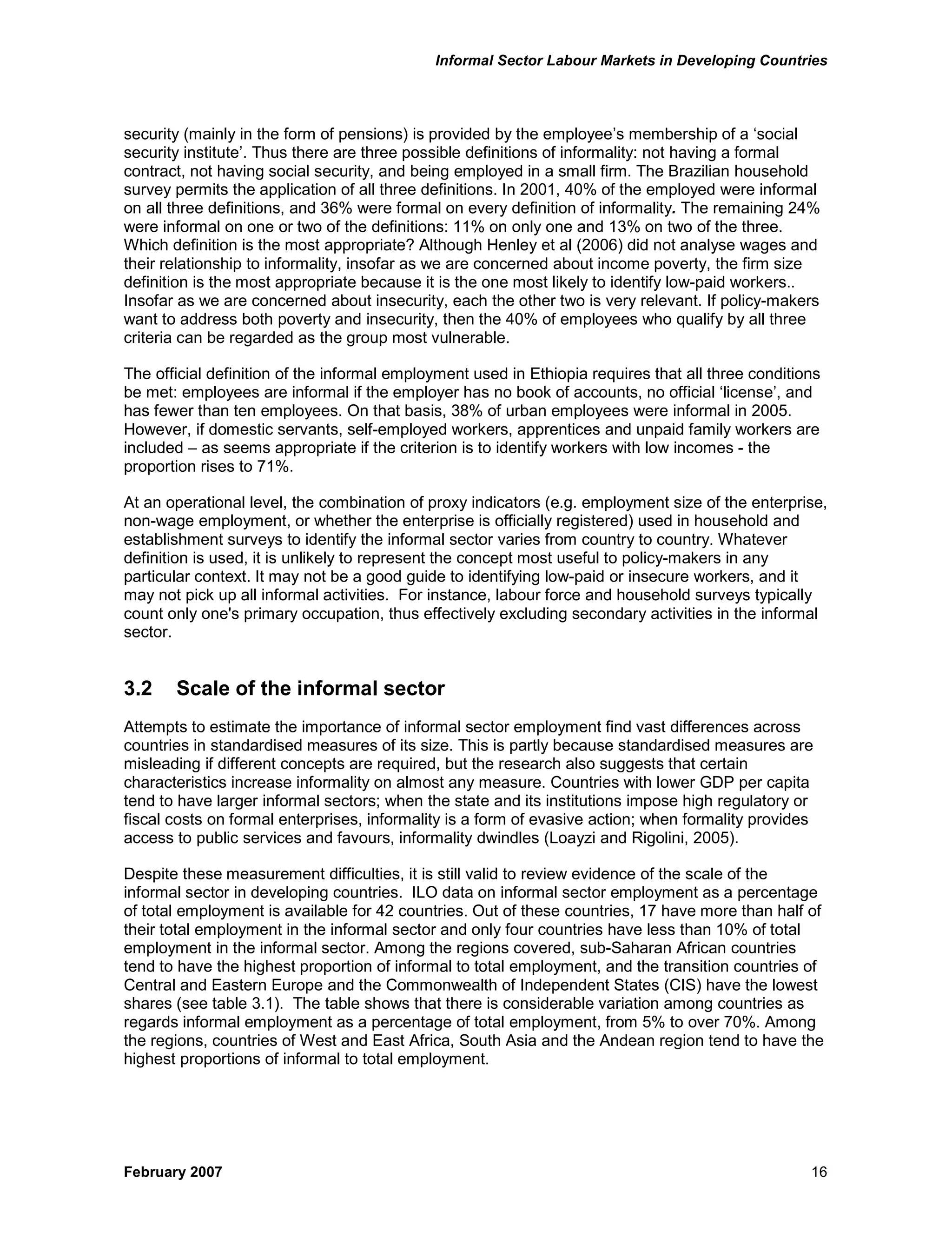 Informal sector labour markets in developing countries 0 | PDF