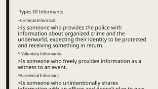 Informant vs informer in fundamentals human rights | PPTX