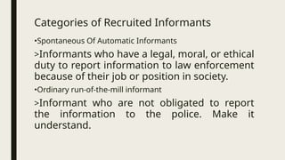 Informant vs informer in fundamentals human rights | PPTX