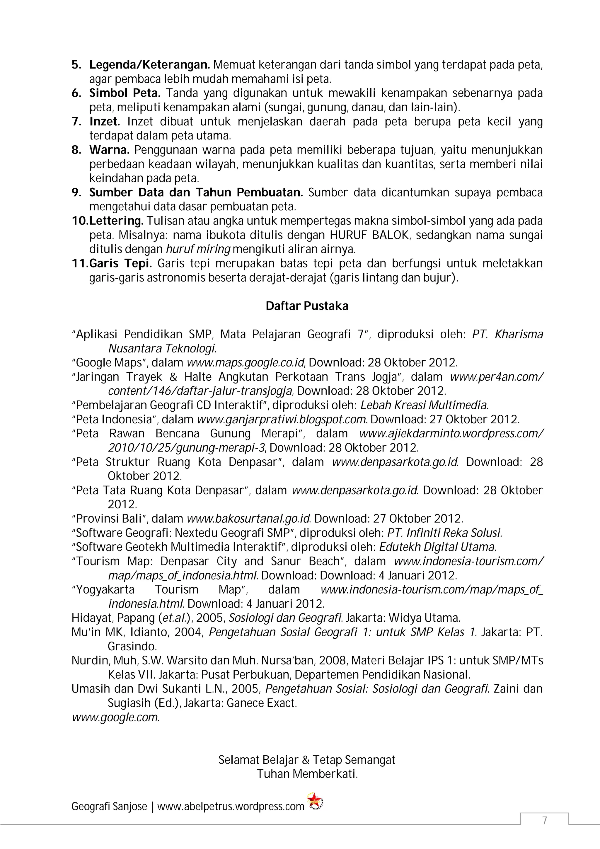 Informasi keruangan dari peta, Sanjose | PDF