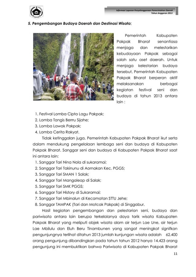 Informasi laporan penyelenggaraan pemerintahan daerah 2013 | PDF