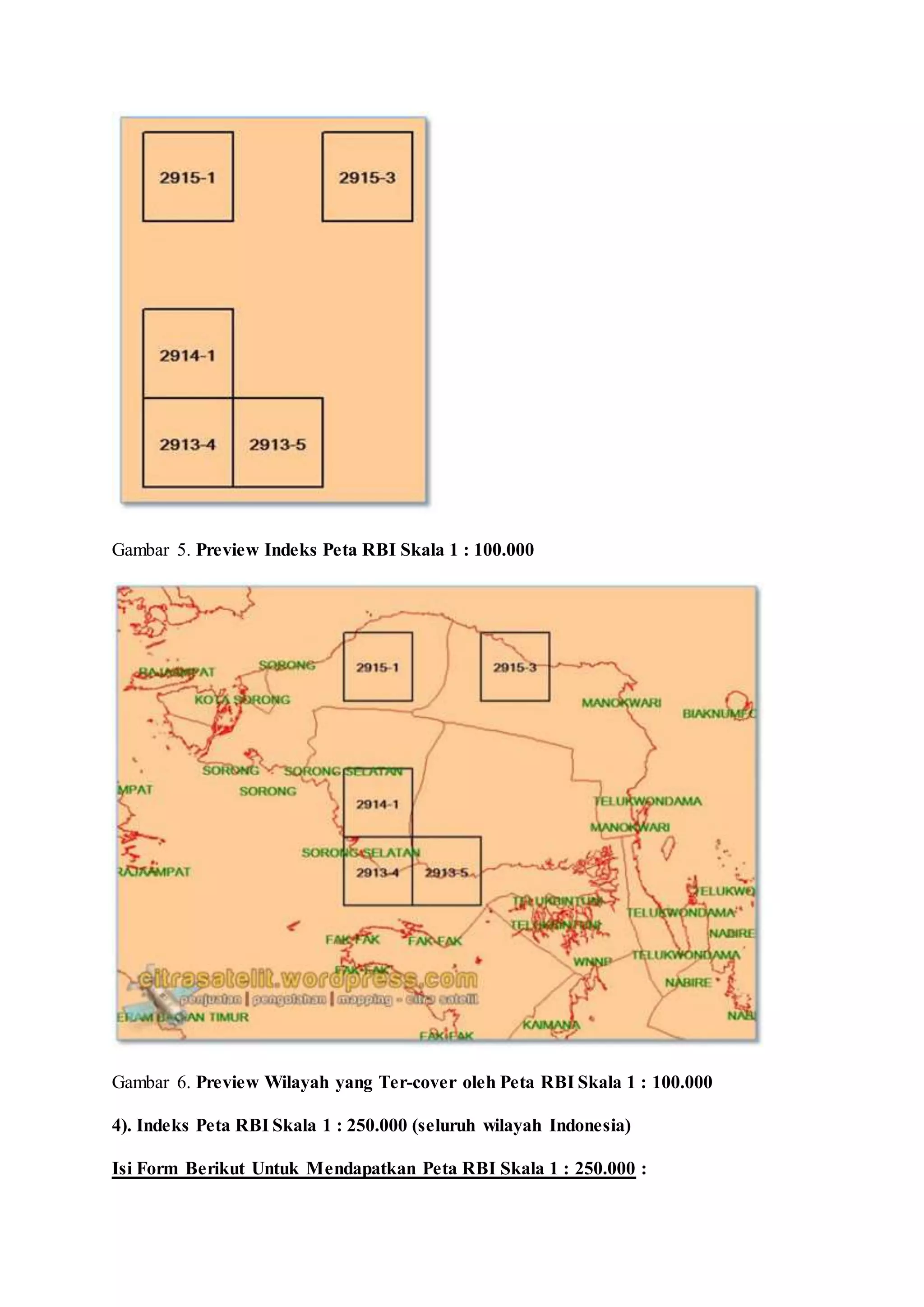 Informasi nomor lembar peta dan menghitung koordinat dari nomor lembar peta | DOCX
