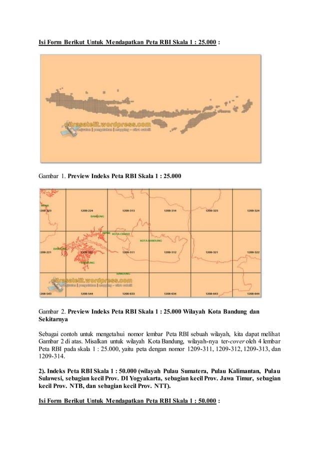 Informasi nomor lembar peta dan menghitung koordinat dari nomor lembar peta | DOCX