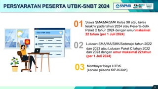 Informasi Lengkap Pendaftaran UTBK SNBT 2024 | PPTX