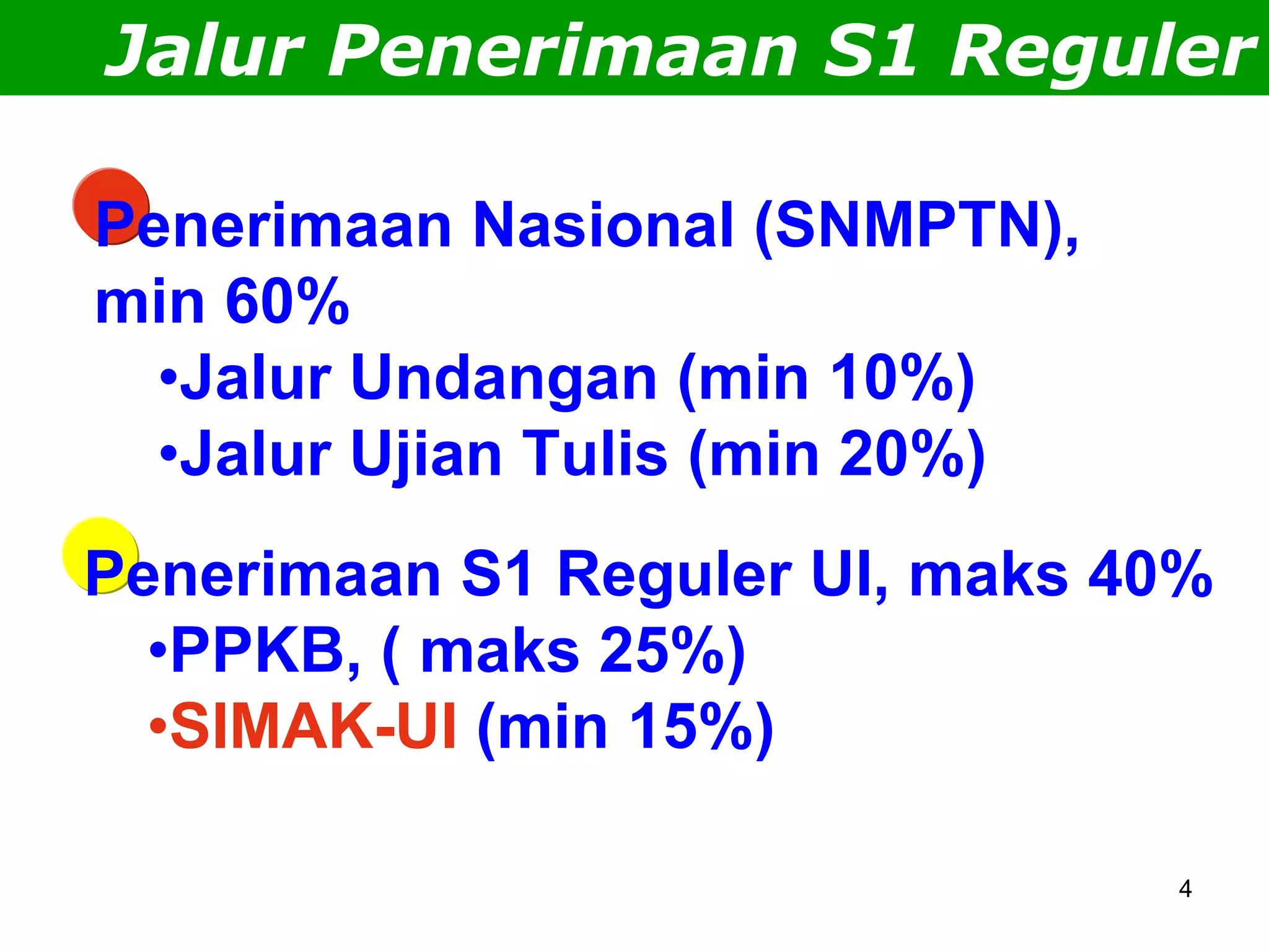Informasi penerimaan mahasiswa baru ui | PPT