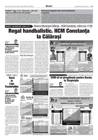 Informaţia de Călăraşi 20.04.2012