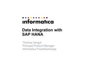 SAP HANA Data integration using Informatica | PDF