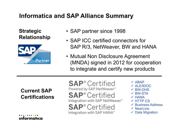 SAP HANA Data integration using Informatica | PDF