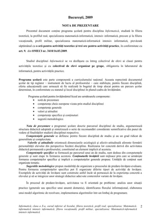 Informatica intensiv10 liceu | DOC
