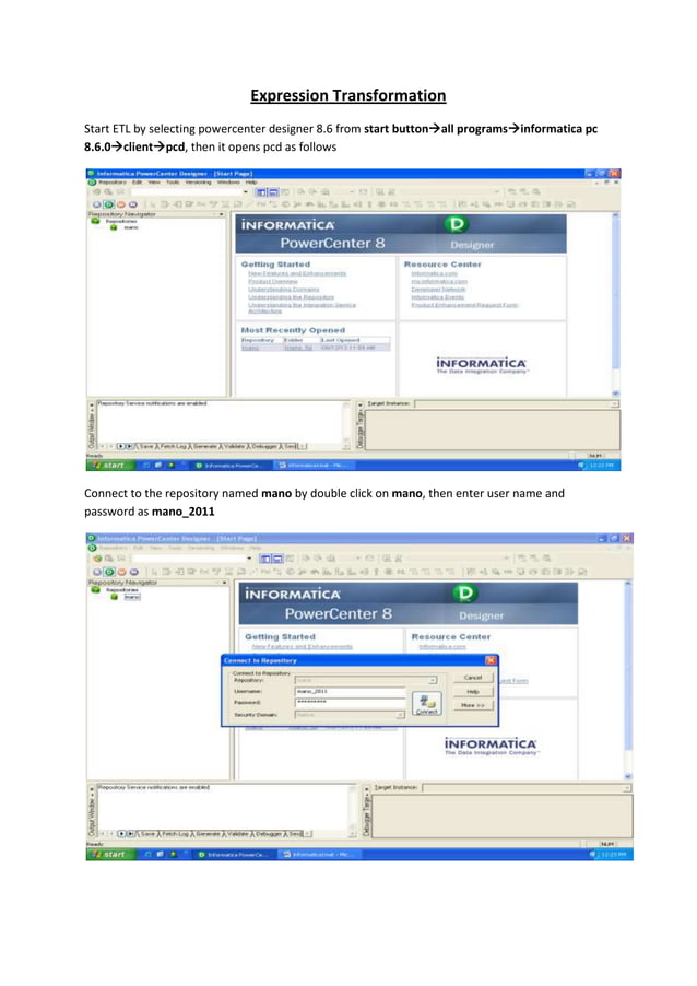 Informatica expression transformation | DOCX