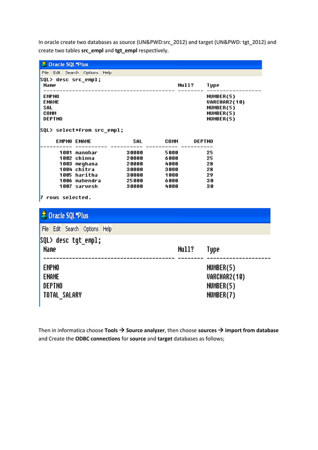 Informatica expression transformation | DOCX