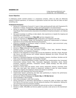 Informatica 5+years of experince | PDF