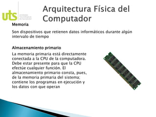 Informatica basica 2. arquitectura física del computador | PDF