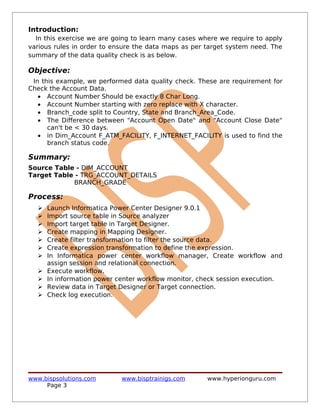 Informatica complex transformation i | PDF