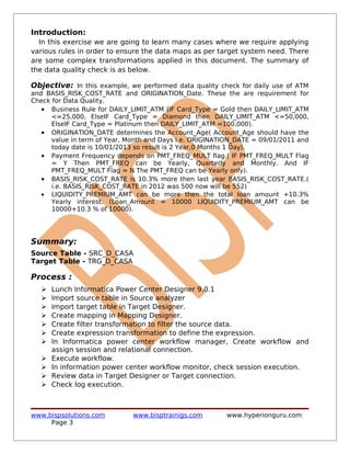 Informatica complex transformation ii | PDF