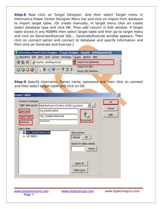 Informatica complex transformation ii | PDF