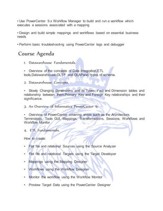 Informatica course content | PDF