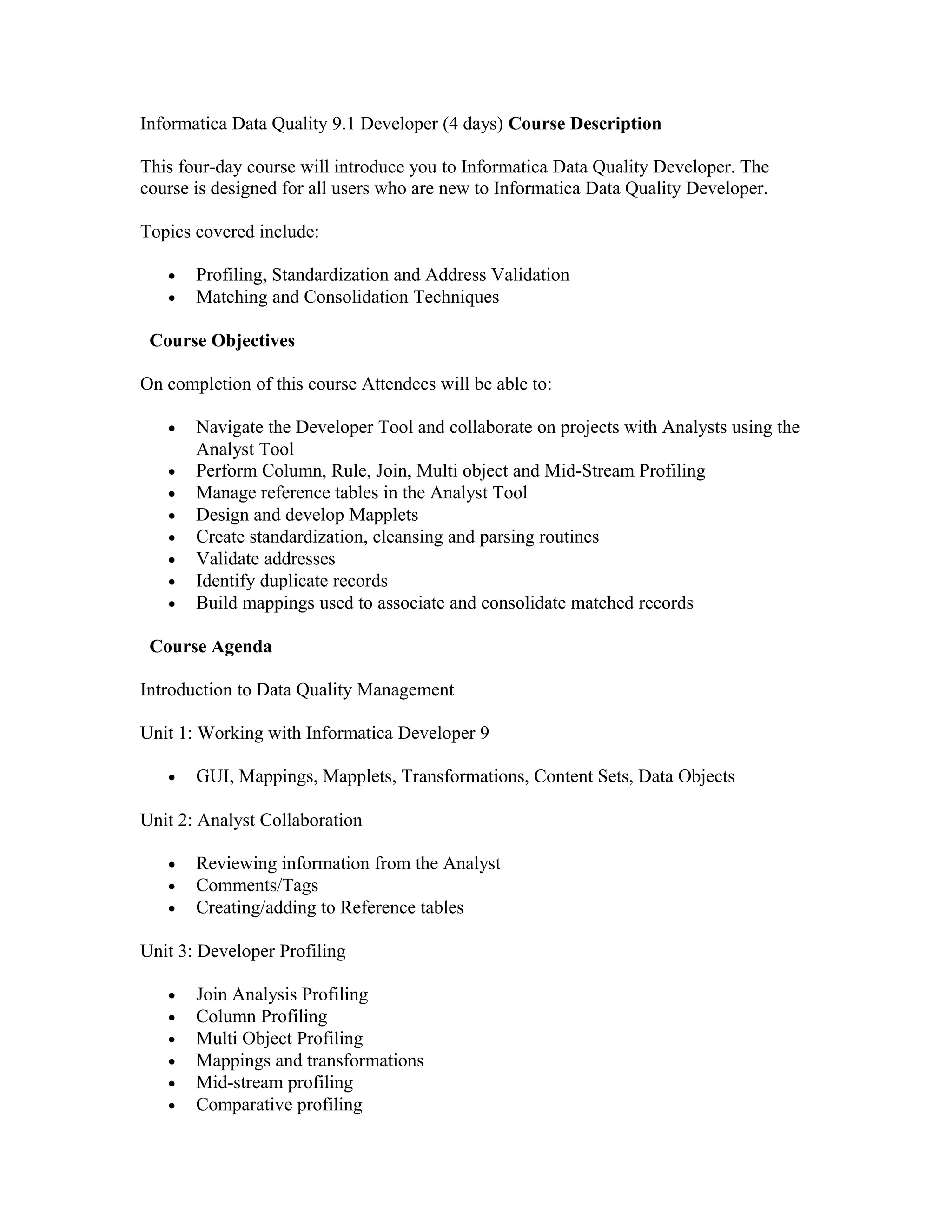 Informatica data quality[IDQ] 9 | DOC