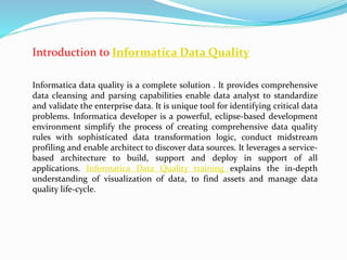 Informatica Data Quality Training | PPTX