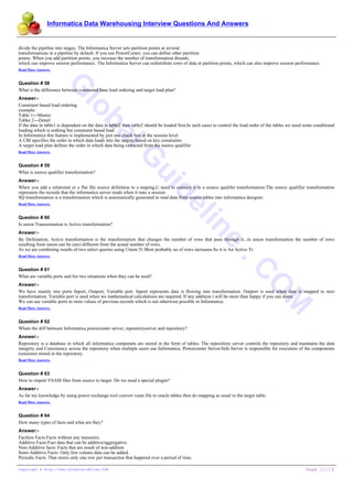 Informatica data warehousing_job_interview_preparation_guide | PDF | Databases | Computer ...