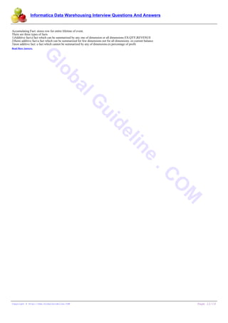 Informatica data warehousing_job_interview_preparation_guide | PDF | Databases | Computer ...