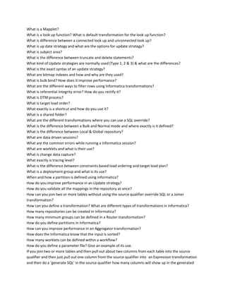 Informatica Interview Questions & Answers | PDF