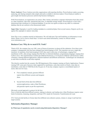 Informatica Interview Questions & Answers | PDF