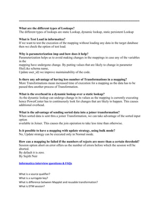 Informatica Interview Questions & Answers | PDF