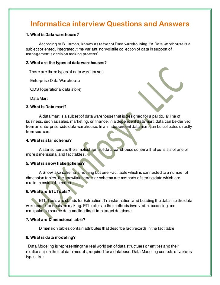 Informatica Interview Questions And Answers 