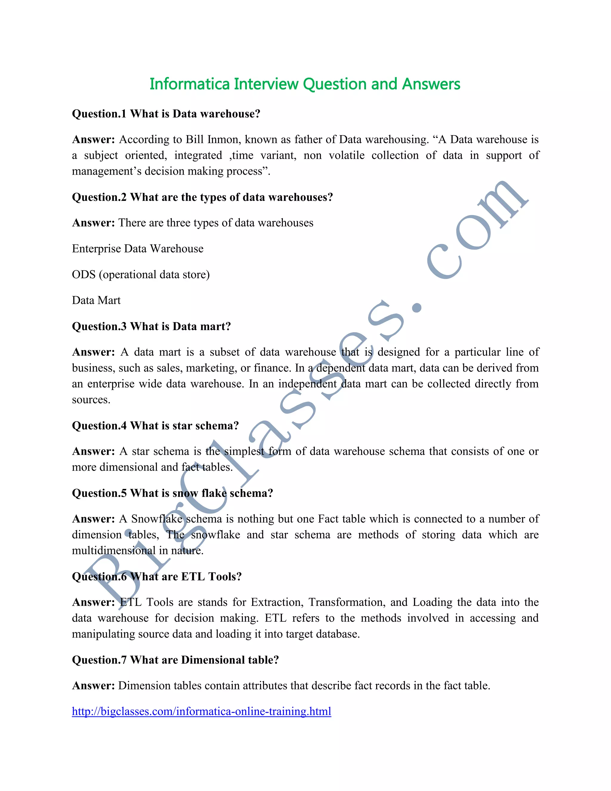 Informatica interview questions and answers|Informatica Faqs 2014 | DOCX