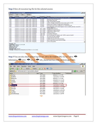Informatica log files | PDF