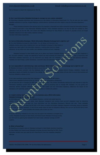 Informatica metadata exchange frequently asked questions by quontra ...