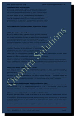 Informatica metadata exchange frequently asked questions by quontra solutions | DOC