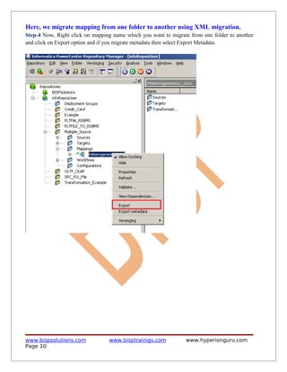 Informatica object migration | PDF