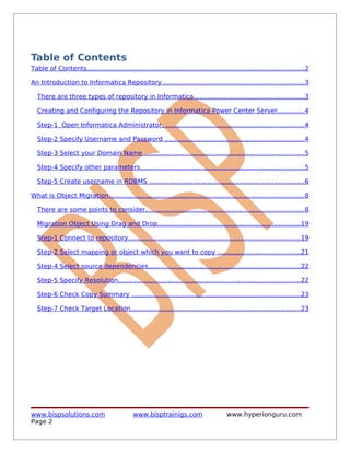 Informatica object migration | PDF