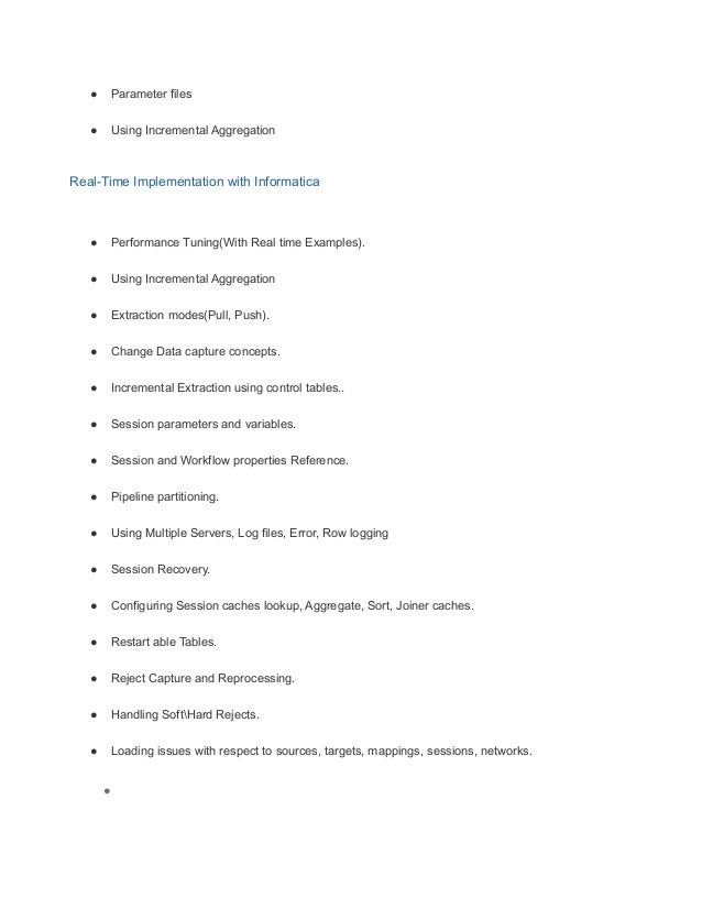 Informatica Online Training.pdf | Databases | Computer Software and Applications