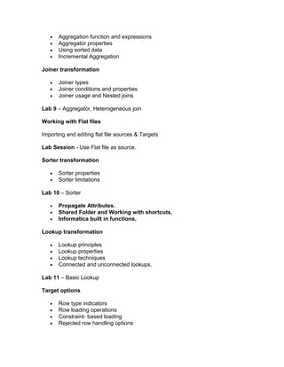 Informatica power center online training | PDF