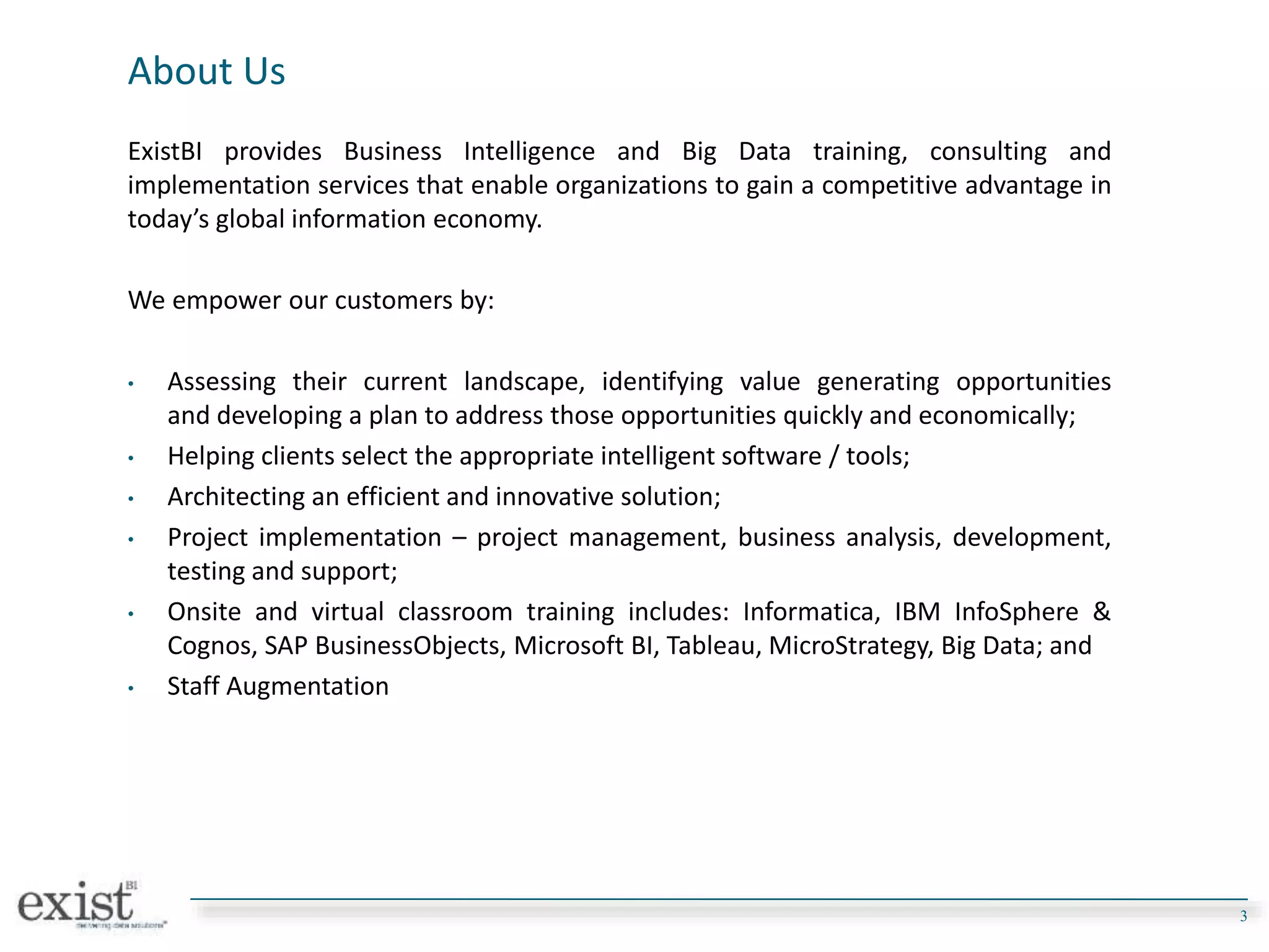 ExistBI Data Integration Consulting Case Study | PPT