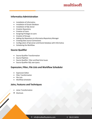 Informatica power center_Course Content.pdf | Databases | Computer Software and Applications