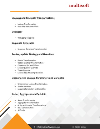 Informatica power center_Course Content.pdf | Databases | Computer Software and Applications