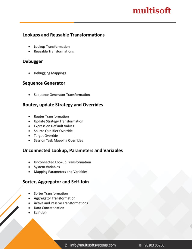 Informatica power center_Course Content.pdf | Databases | Computer Software and Applications