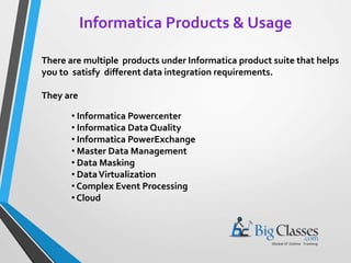 Informatica Products and Usage | PPTX