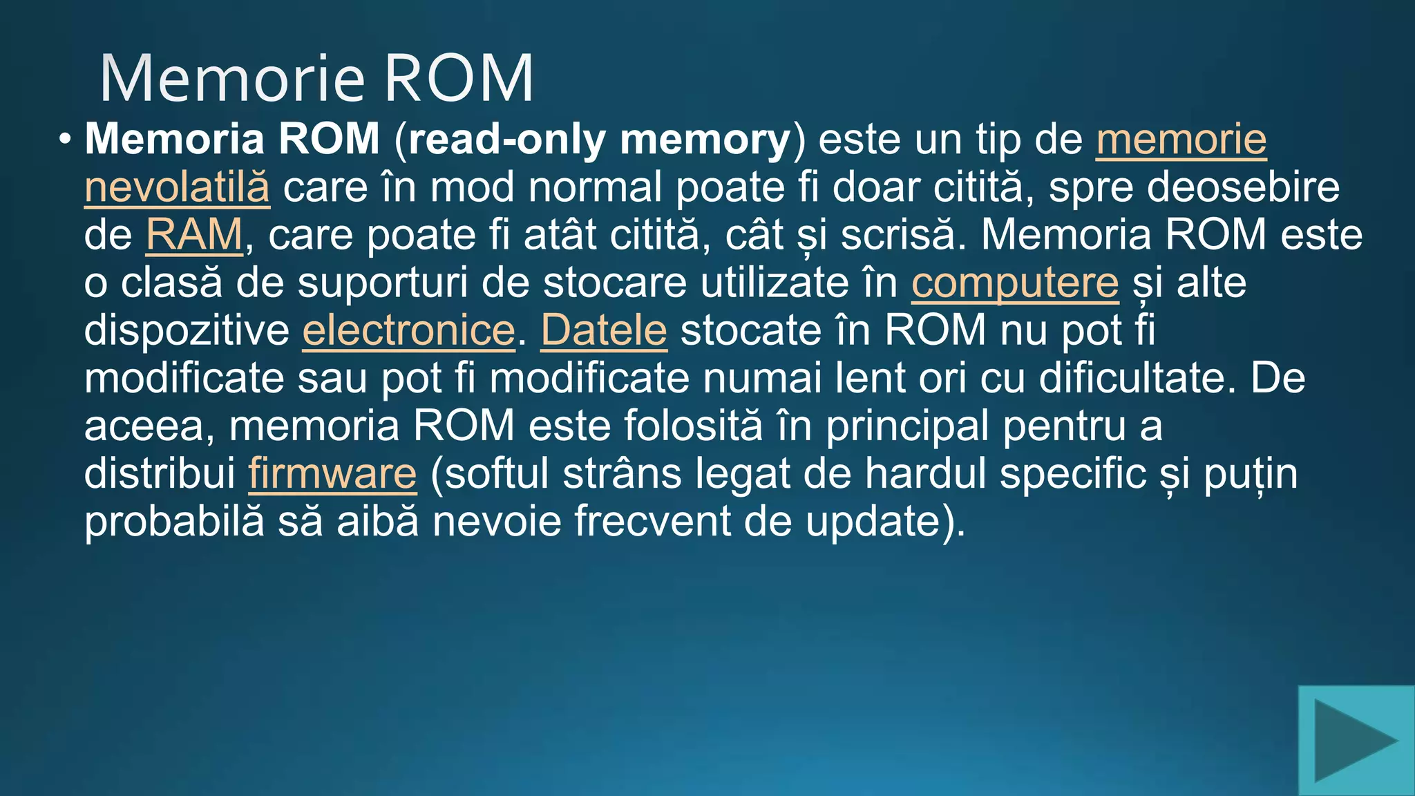proiect pe memorie | PPT