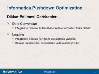 Informatica pushdown optimization eğitimi | PPT