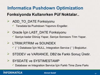 Informatica pushdown optimization eğitimi | PPT